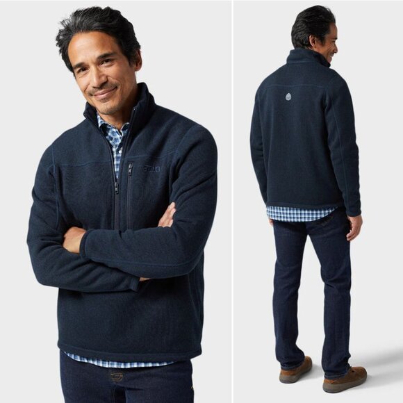 Stio | Sweaters | Stio Mens Wilcox Fleece Half Zip Sweater S Navy Blue ...